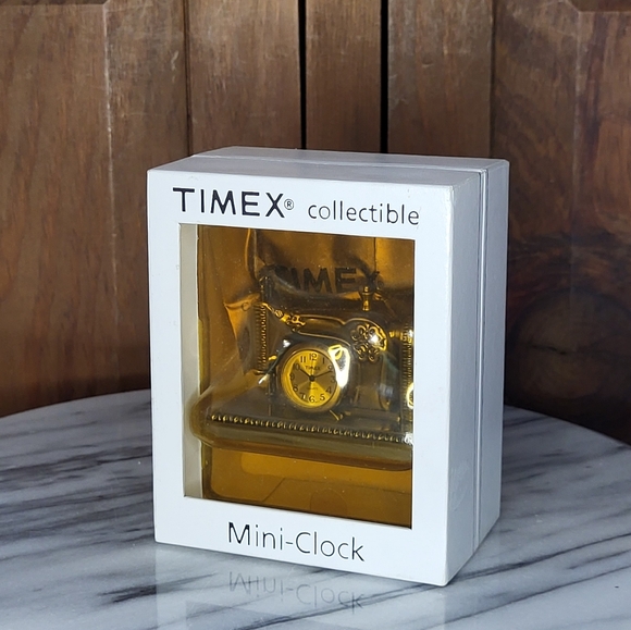 Timex | Accents | Timex Gold Mini Clock | Poshmark